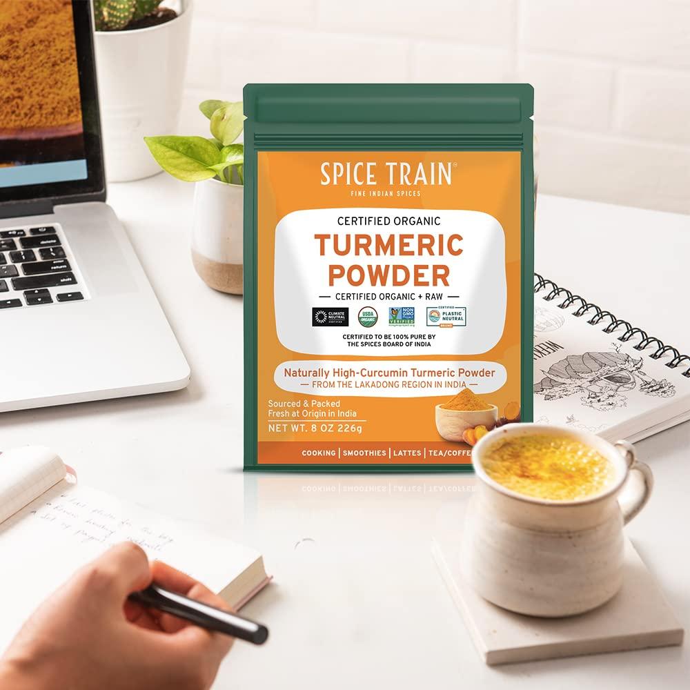 SPICE TRAIN Lakadong Organic High Curcumin Turmeric Powder 8oz - 100% ...