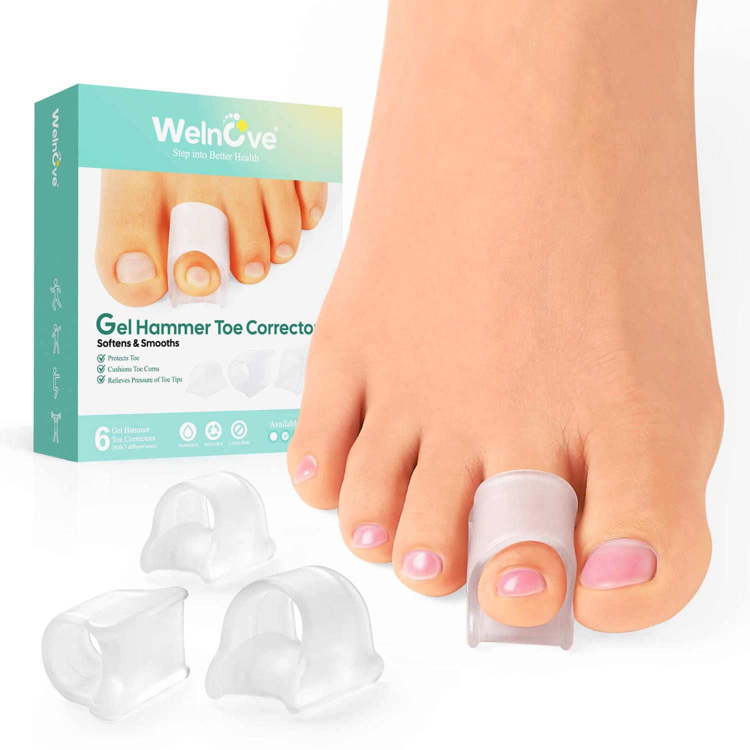 Welnove Toe Separators for Women - Hammer Toe Spacer & Pinky Toe ...