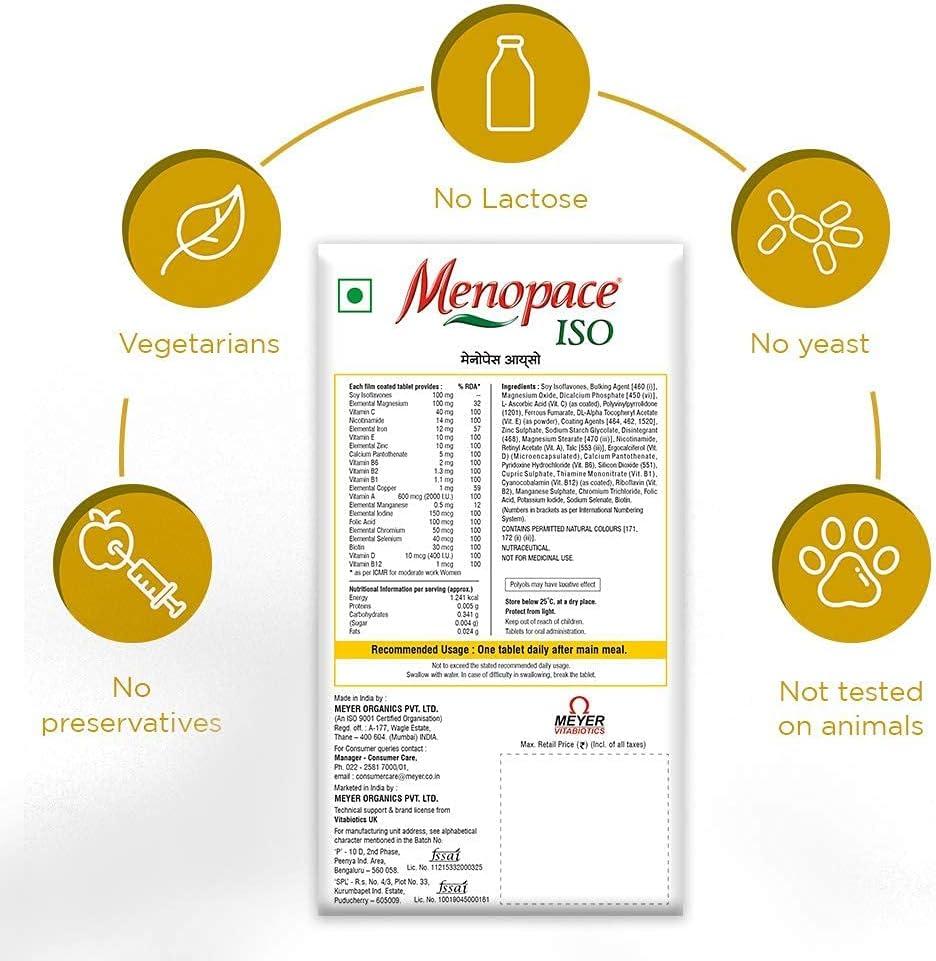 IKJ Menopause Supplement - 30 Tablets with 22 Key Nutrients ...