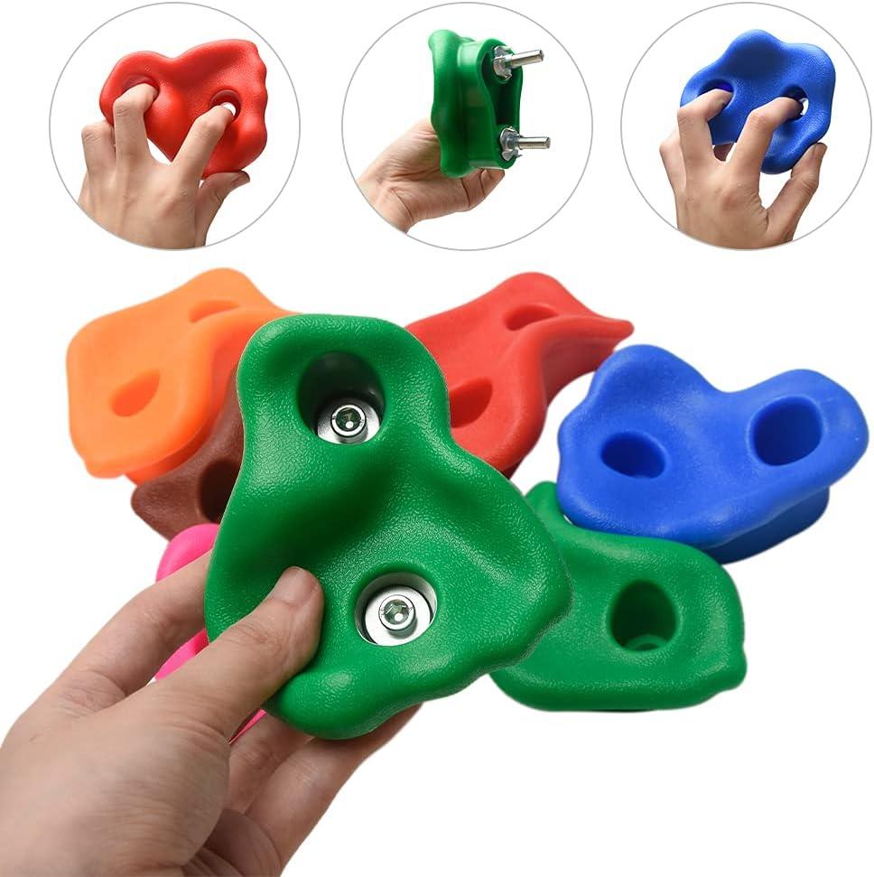 32pcs Rock Climbing Holds Set - Indoor & Outdoor Kit for Kids Play Set - Playground Accessories ...