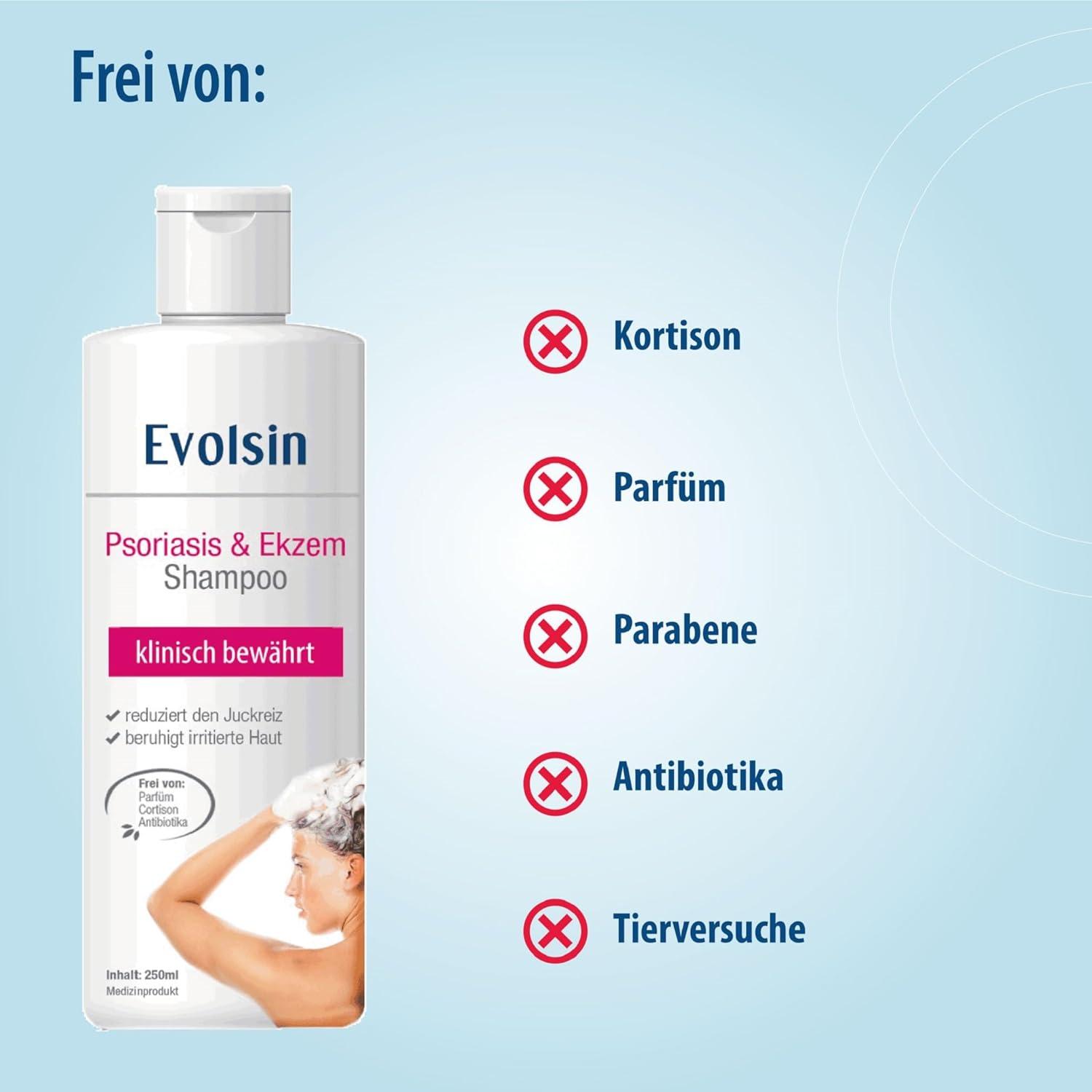 Evolsin Eczema & Psoriasis Shampoo | Cortisone-Free Treatment for Scalp ...