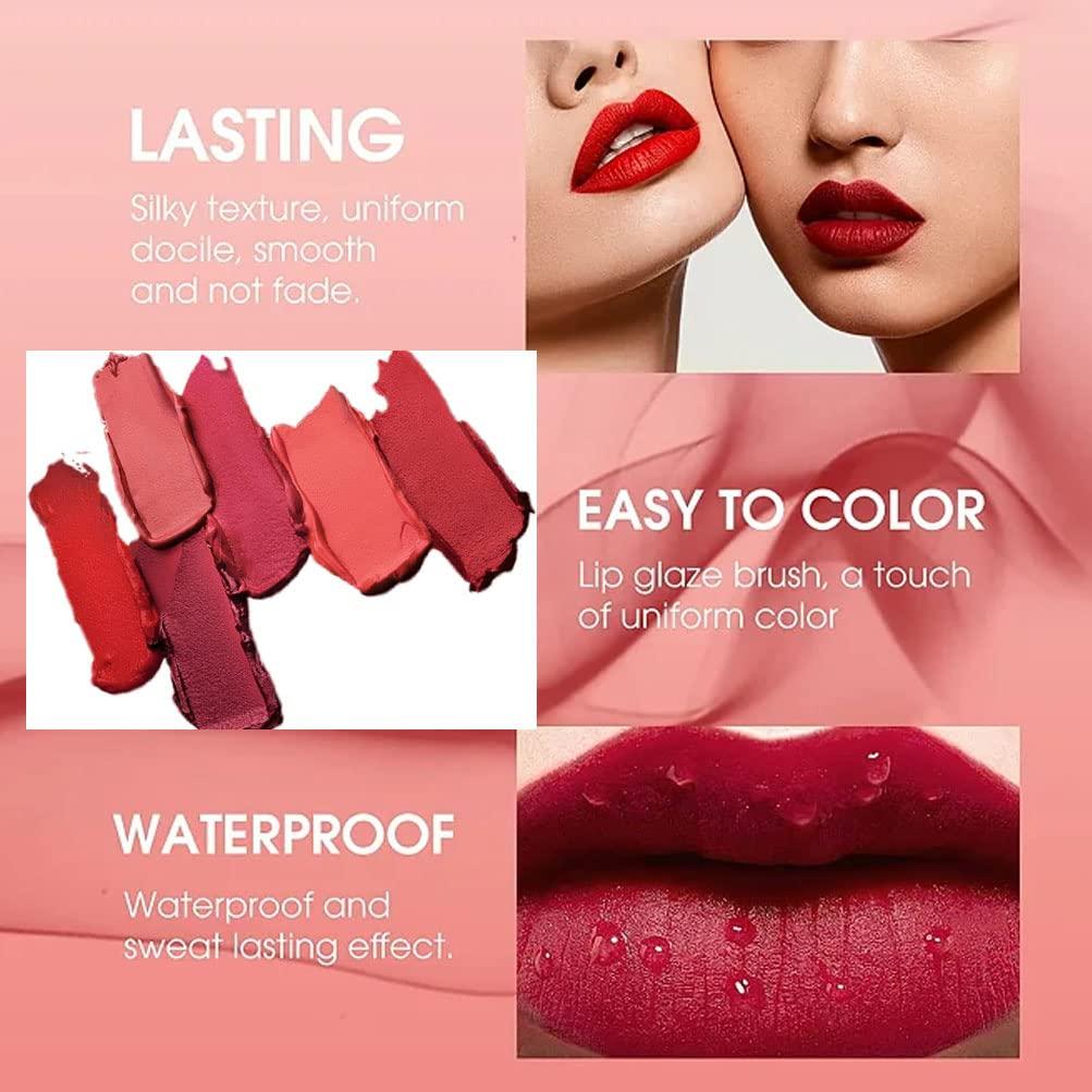 Nude Matte Liquid Lipstick Set - Long-Lasting Natural Lip Gloss with ...