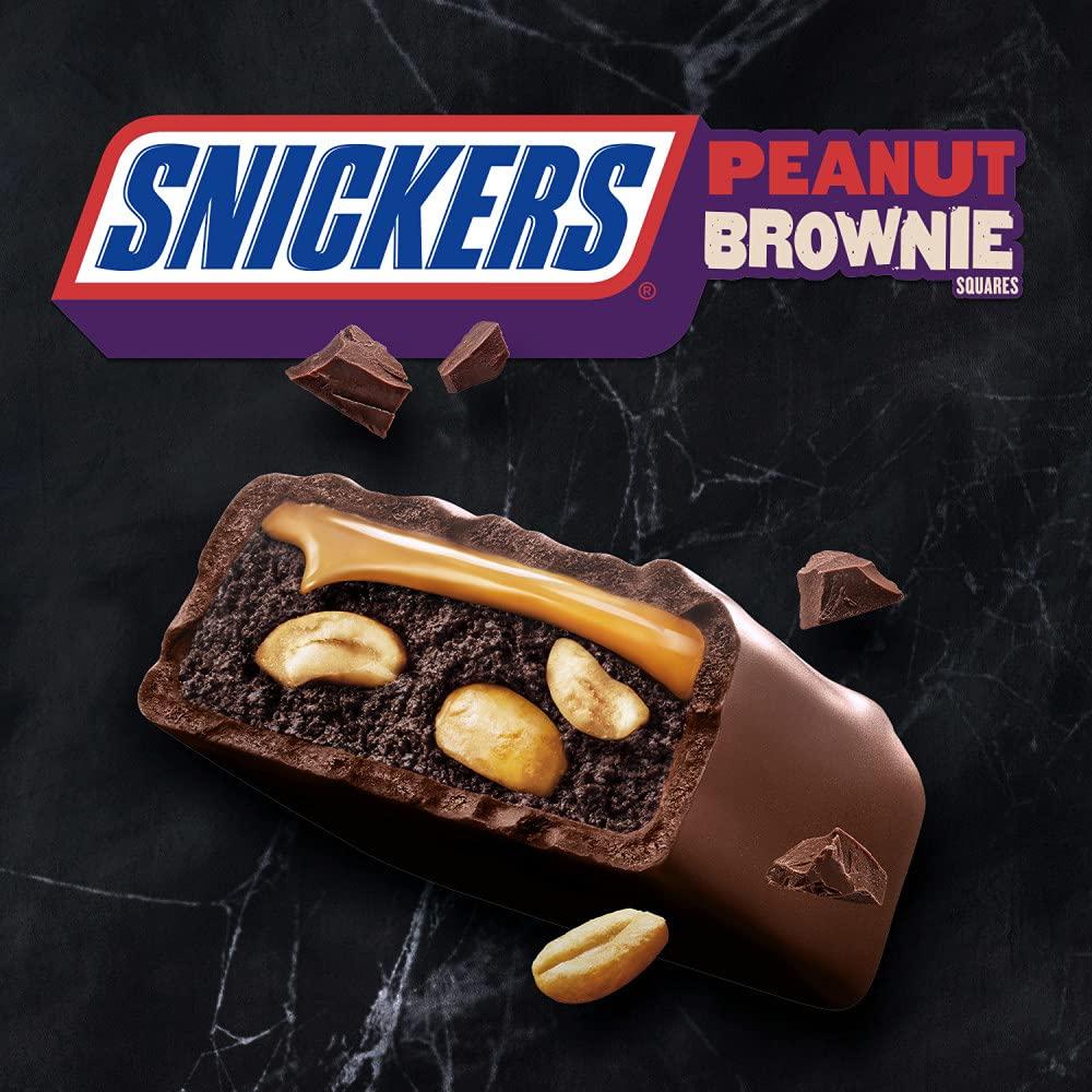 SNICKERS Peanut Brownie Fun Size Chocolate Halloween Candy 9.14oz ...