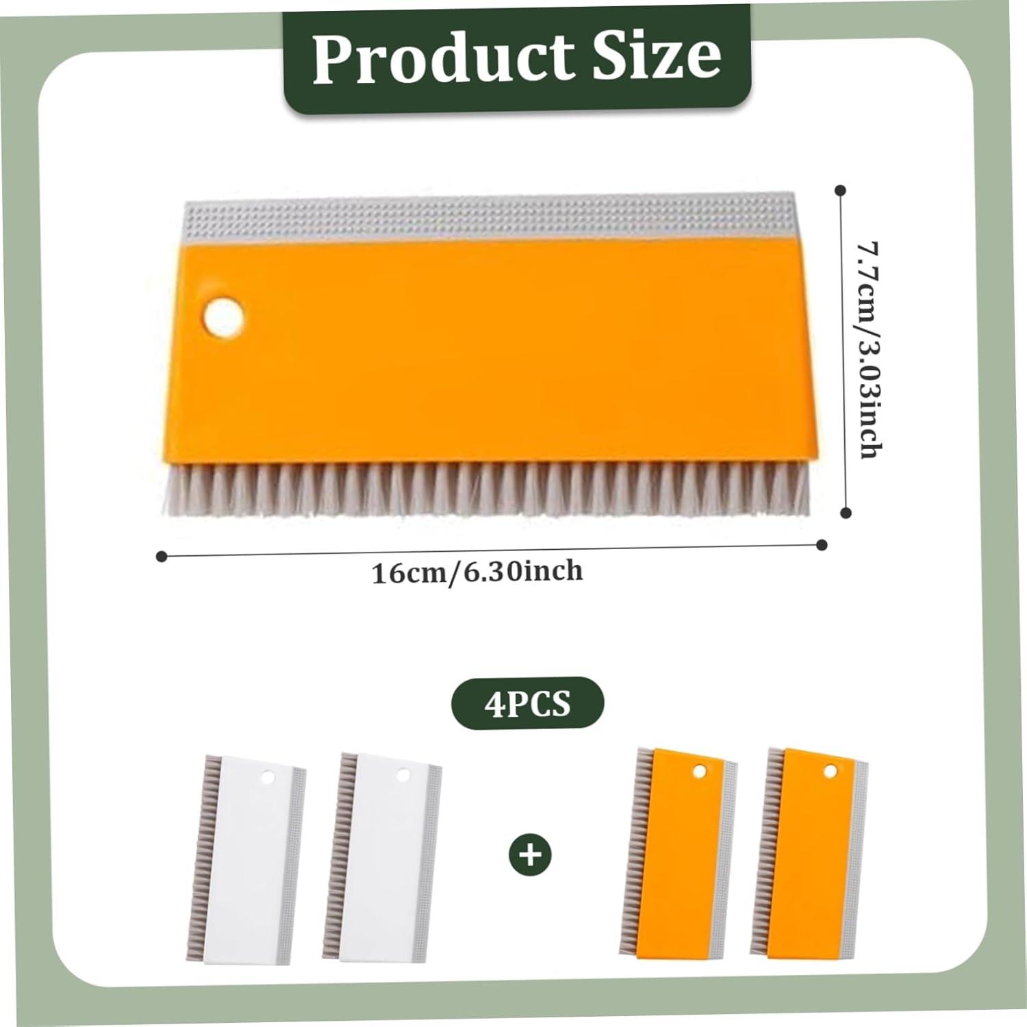 4 Pcs Kitchen Squeegee 2 in 1 Counter Squeegee and Brush with Hanging ...