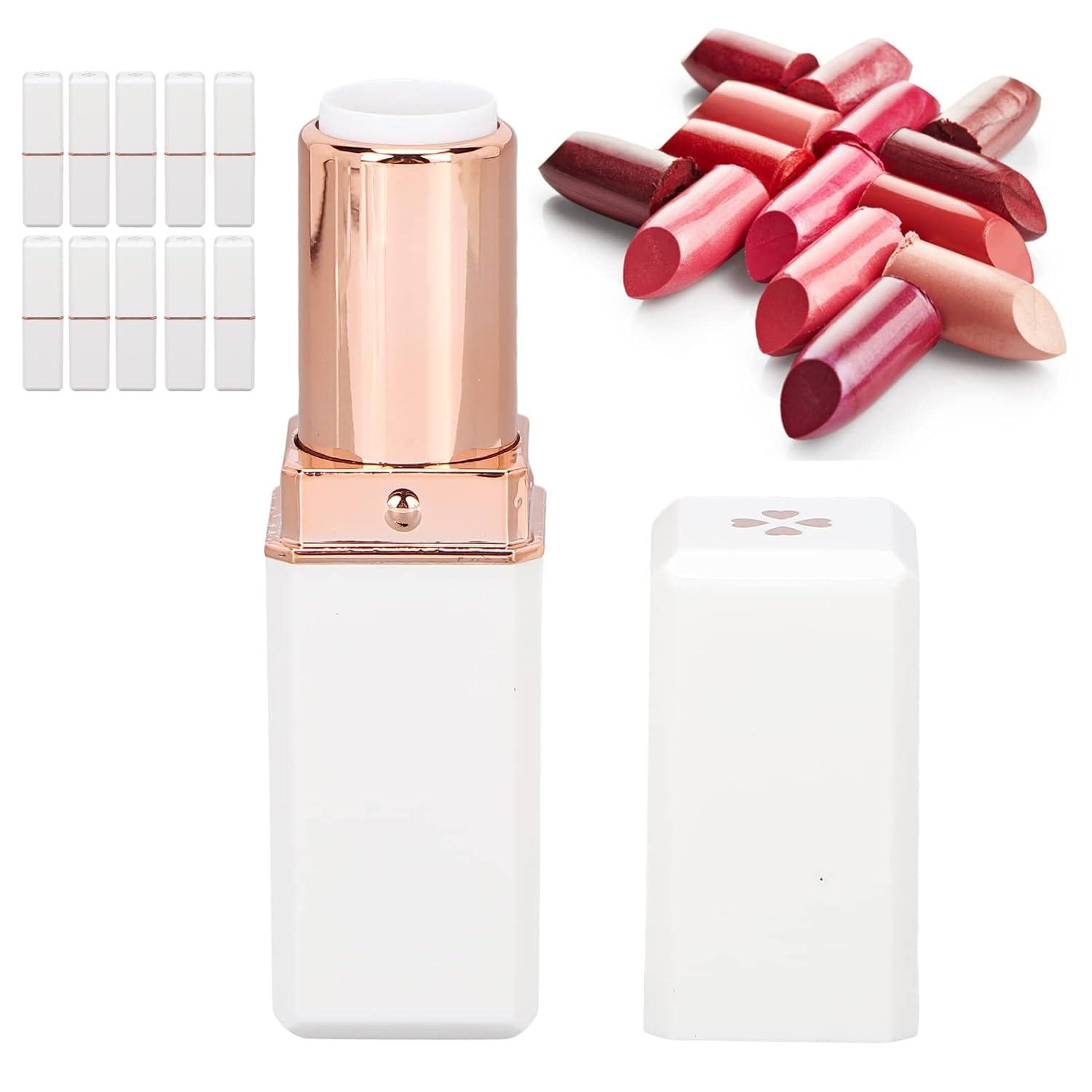 10 Refillable Empty Lipstick Tubes - DIY Lip Balm & Cosmetic Sample ...