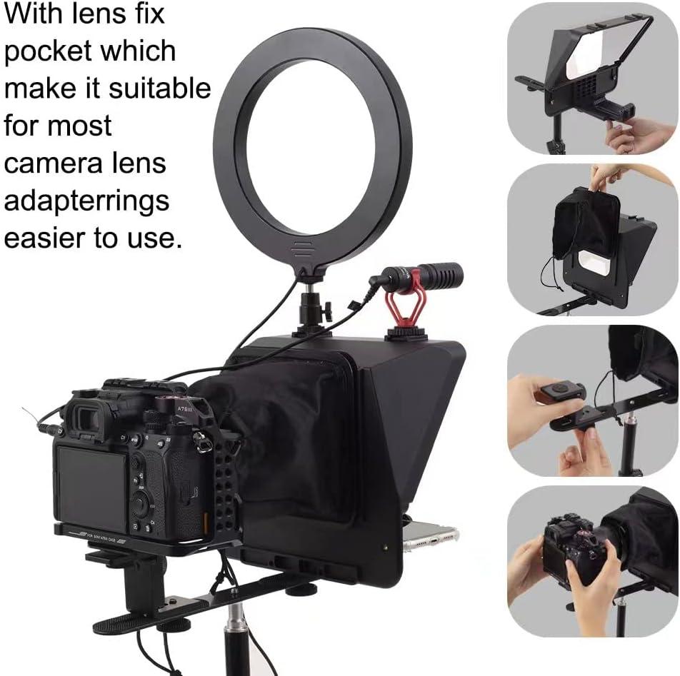 Inmei A10 Portable Teleprompter with Phone Holder & Remote Control ...