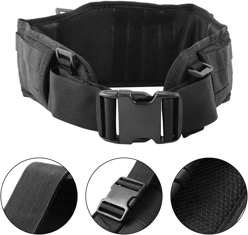 Dongker Tactical Battle Belt - Adjustable Airsoft Combat Duty Belt with Molle Removable Stake ...