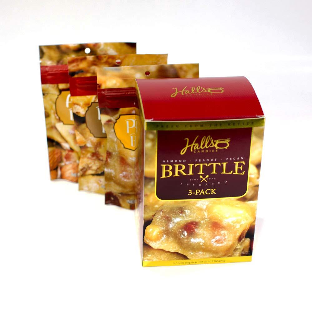 Hall's Assorted Brittle Variety Pack - 3.5 Oz Bags (Pack of 3) - Peanut ...