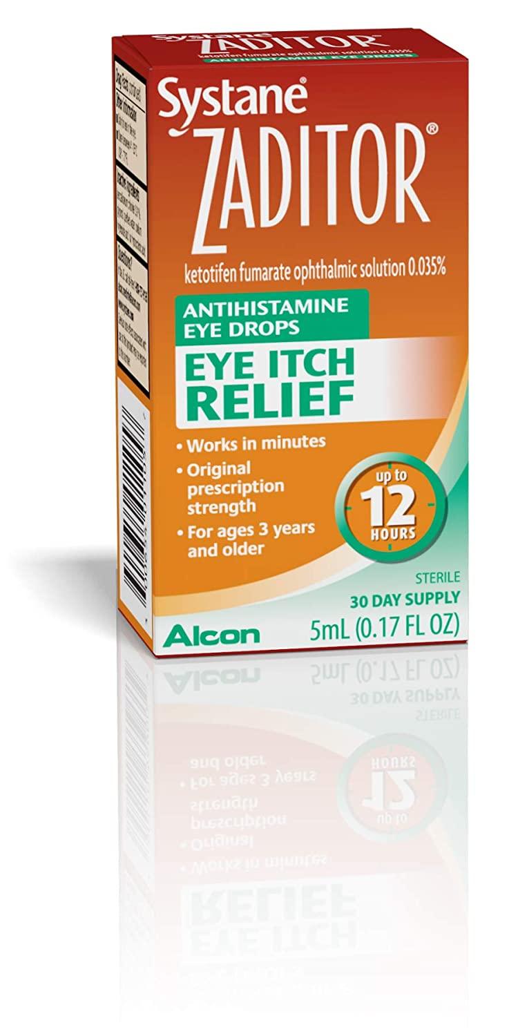 Zaditor Antihistamine Eye Drops 5-mL - Allergy Relief - 0.17 Fl Oz ...