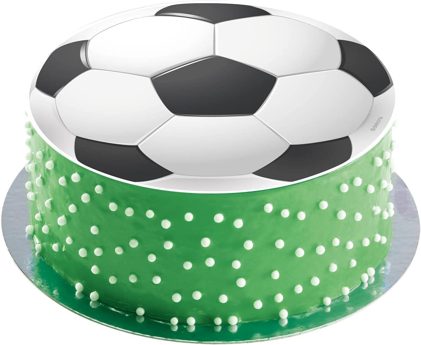 Edible Cake Decoration for Birthdays - Football Edible Cake Topper for ...