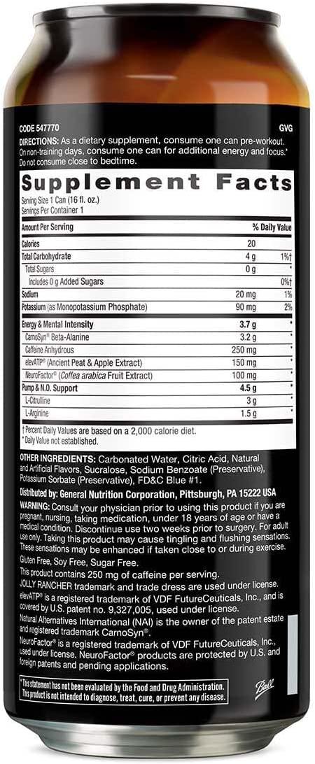 Beyond Raw LIT On The Go | Preworkout Drink Cans | Caffeine, L ...