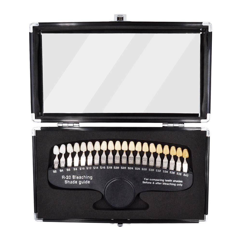 Professional R-20 Teeth Whitening Shade Guide with Mirror - 20 Color ...