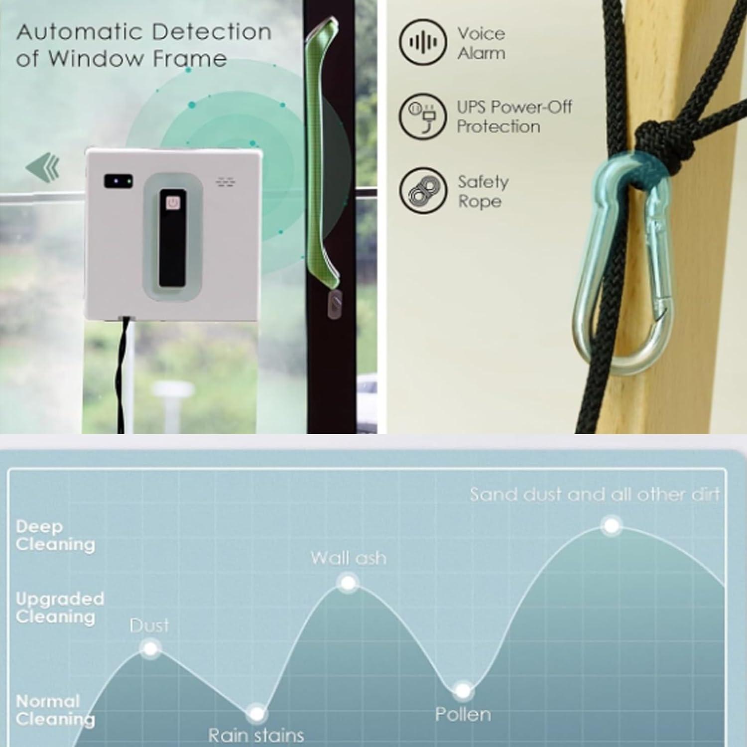 Window Cleaning Robot Smart Square Window Cleaner With Automatic Double ...