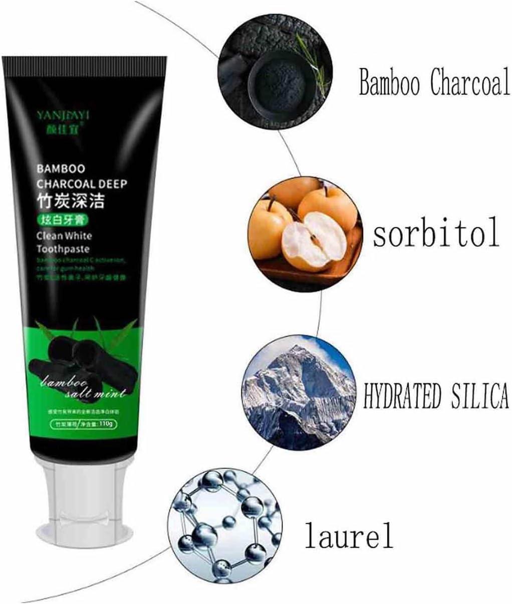 Bamboo Charcoal Deep Whitening Toothpaste - Activated Carbon for Stain Removal & Deep Cleaning ...