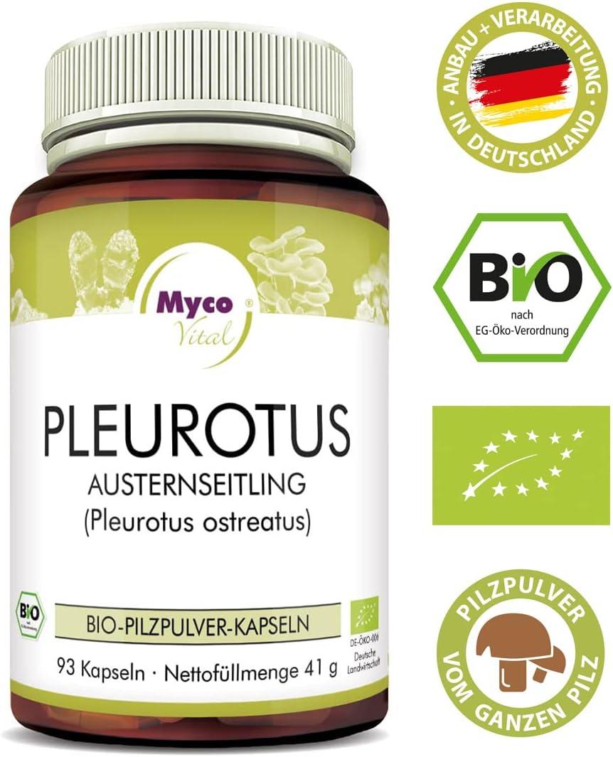 Buy Organic Pleurotus Medicinal Mushroom Capsules - 93 x 450mg Powder ...