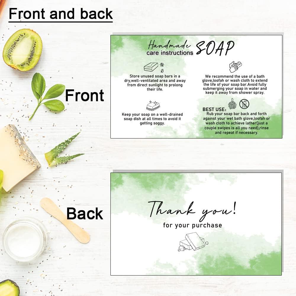 Handmade Soap Care Instructions - Feminine Soap Care Guide - 50 Pack ...