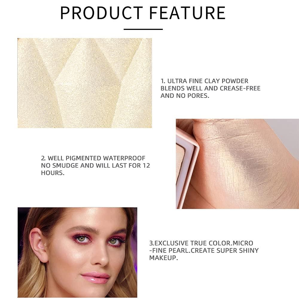 Glitter Blush Pink Shimmer Highlighter Powder - Face Makeup Cosmetics ...