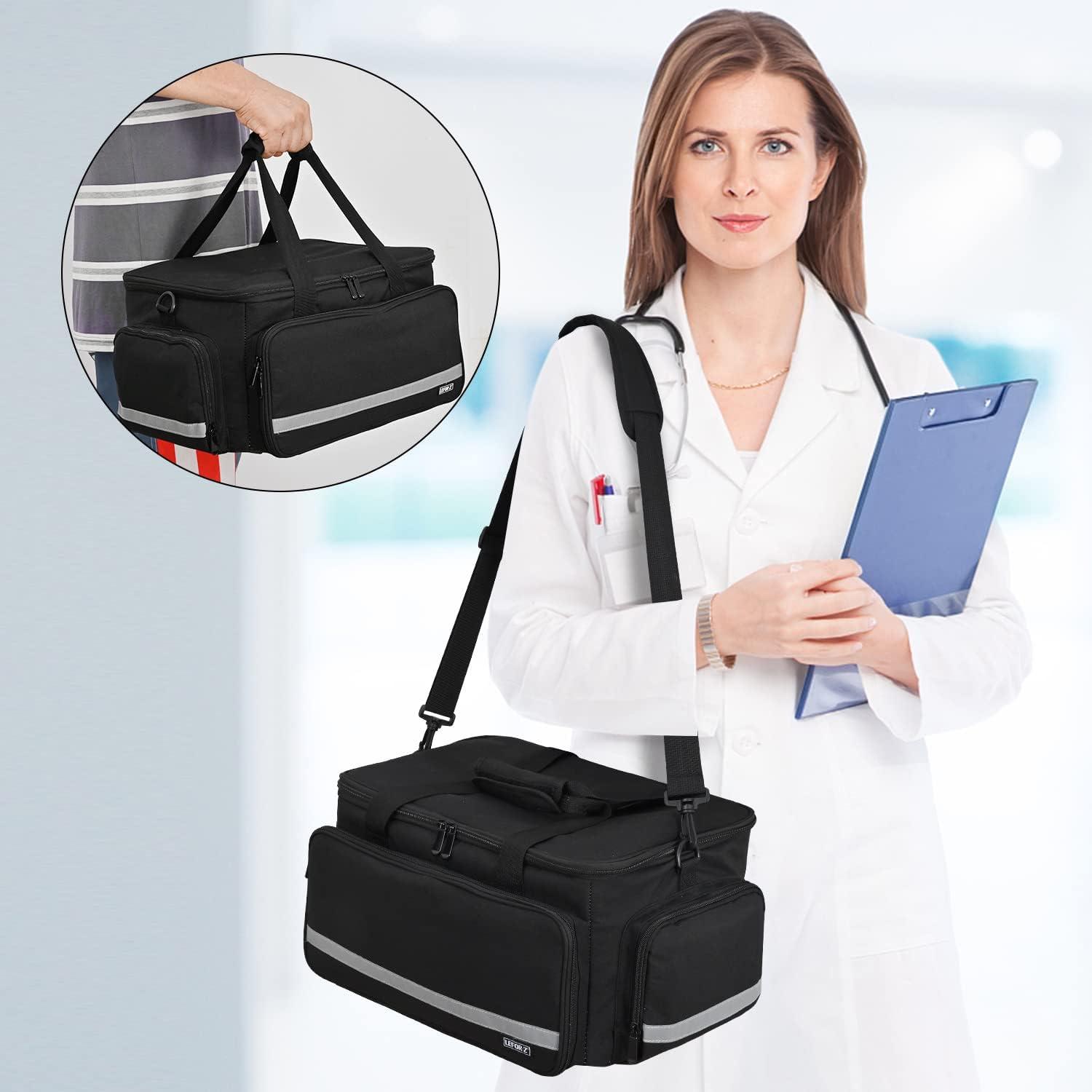 LEFOR Z Home Health Nurse Medical Bag | Empty First Aid Storage with ...