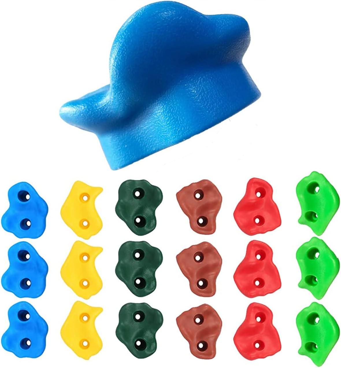 Altatac 18 Ninja Tree Climbing Holds with 6 Black Ratchet Straps - Kids ...