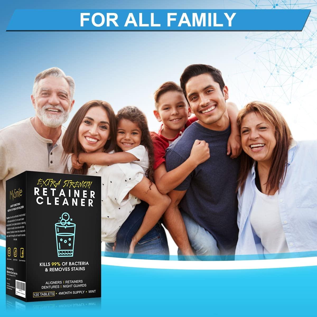 Mysmile Retainer Cleaner - 120 Tablets for Aligner, Invisalign, Mouth ...