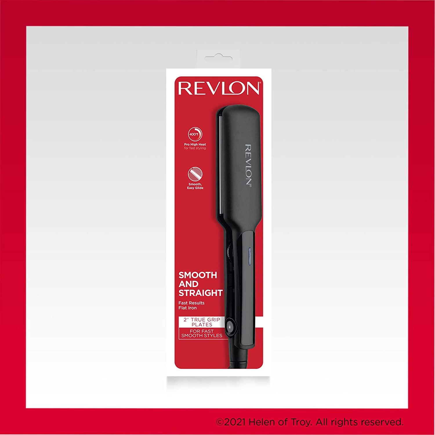 Revlon Smooth and Straight Ceramic Flat Iron - 2 Inch | Fast Results ...
