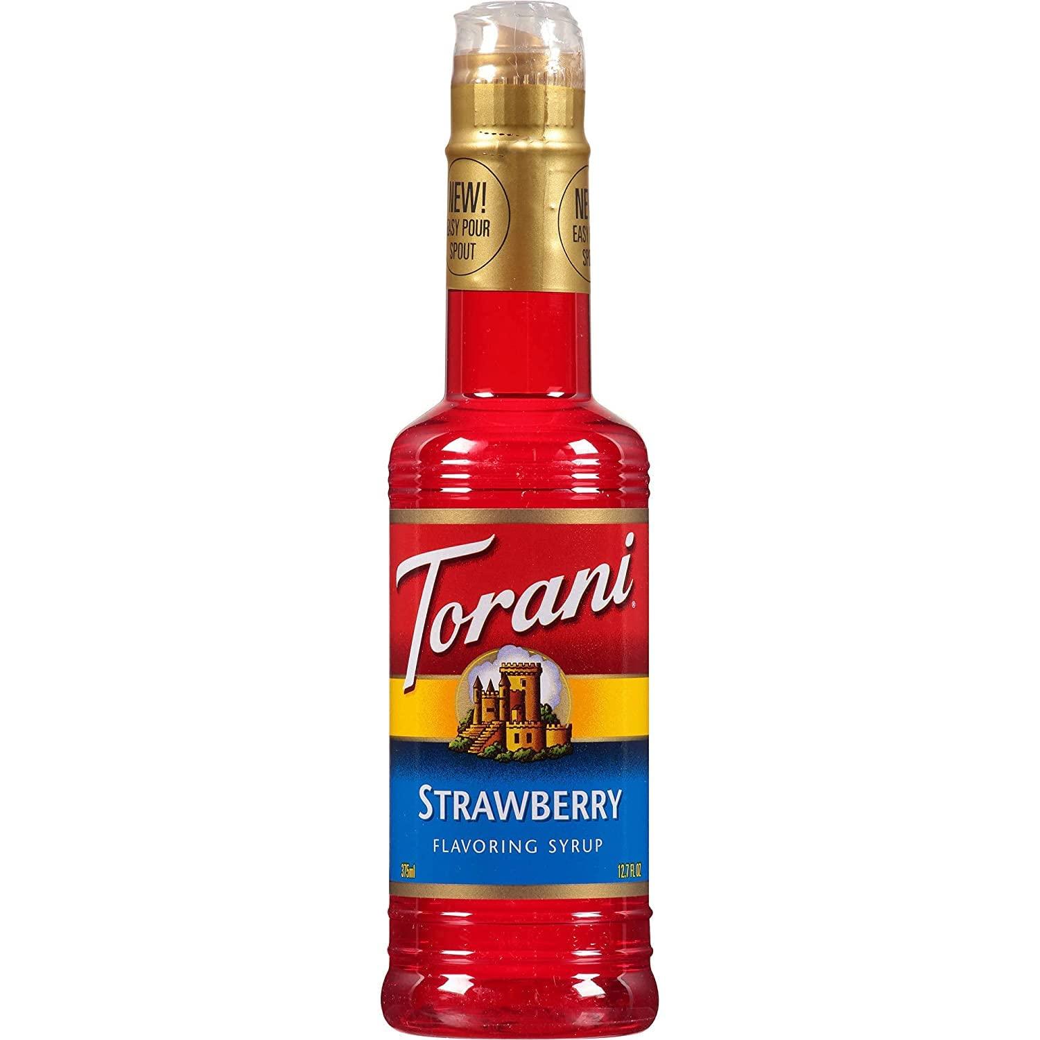 Torani Strawberry Syrup 12.7oz - Premium Flavor for Drinks & Desserts ...