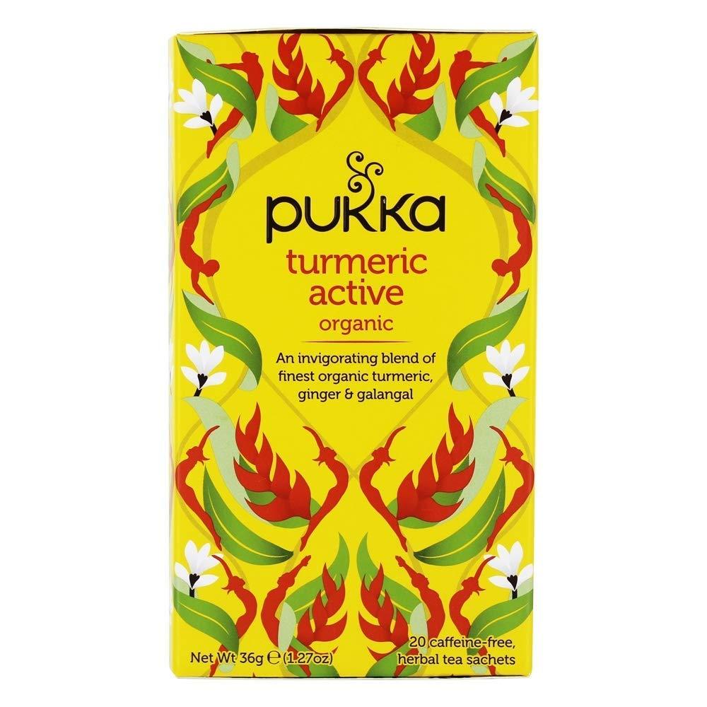 PUKKA HERBS Organic Turmeric Active Tea - 20 Tea Bags for Wellness ...