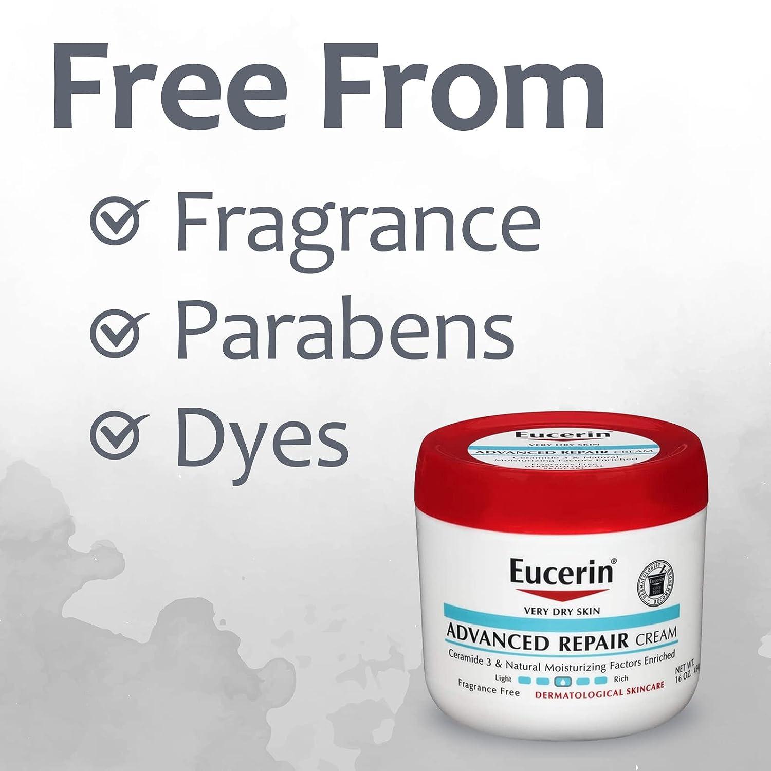 Eucerin Advanced Repair Creme 16oz Jar (473ml) | Intensive Hydration ...