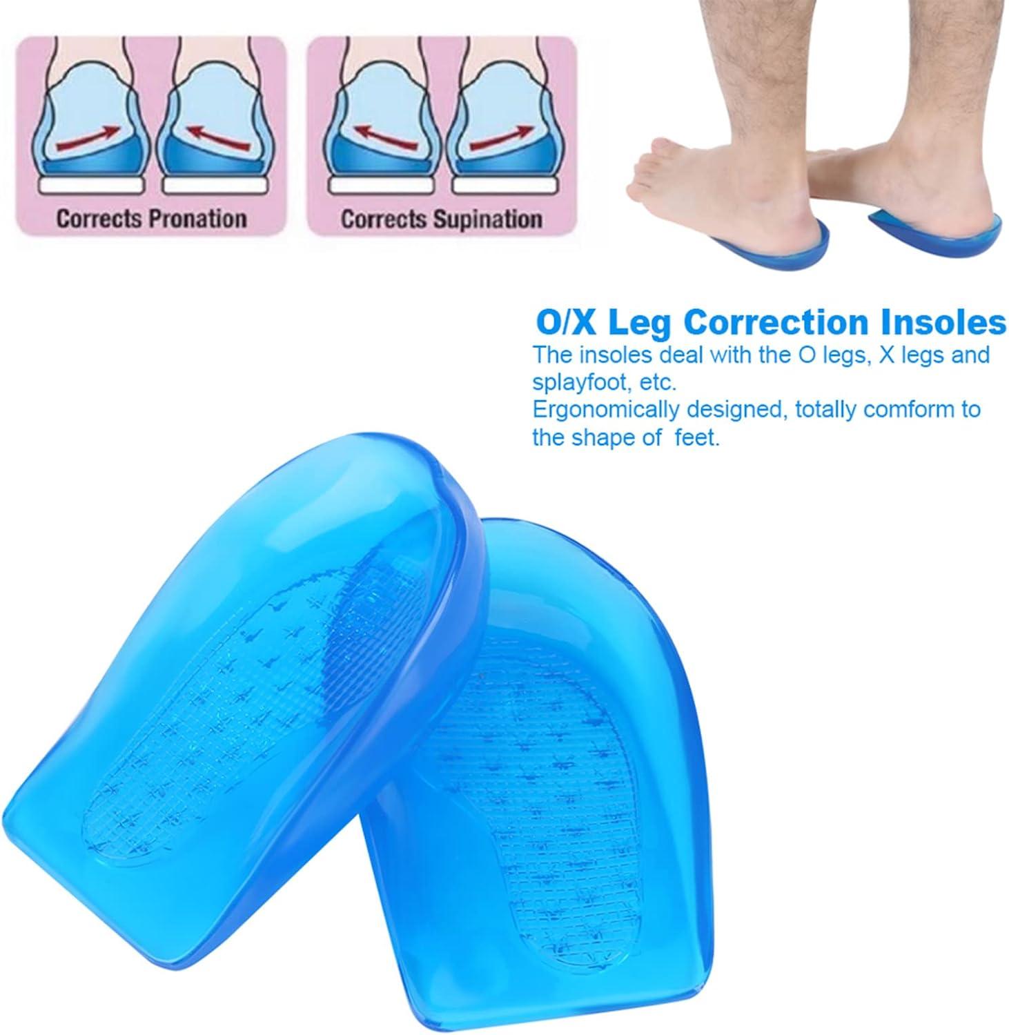 Medial & Lateral Heel Wedge Silicone Insoles for Foot Alignment | O/X ...
