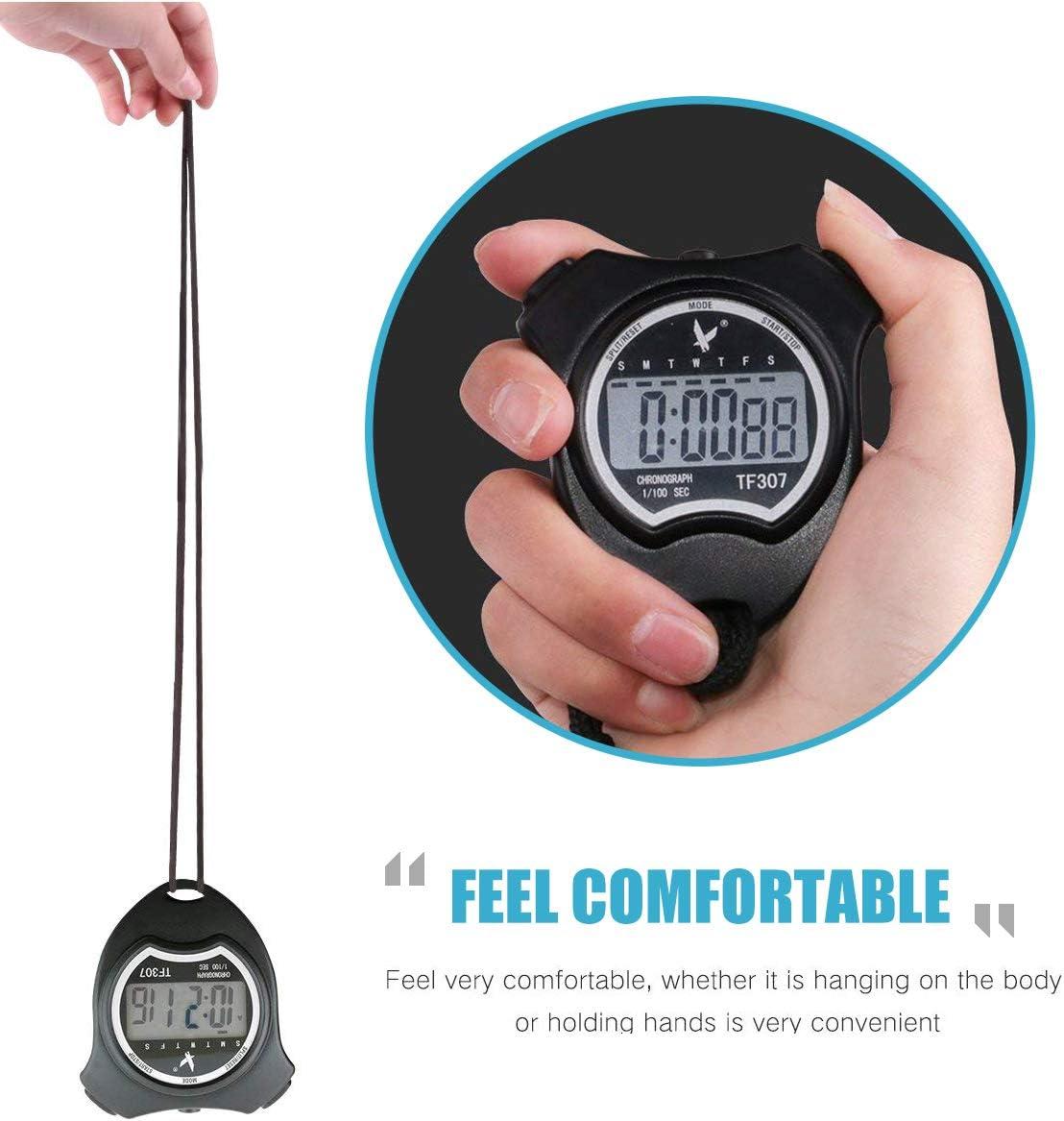 Digital Sports Stopwatch Timer - Handheld Chronograph with Alarm ...