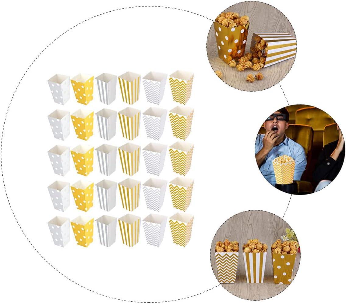 Alipis 60 Pcs Popcorn Box Popcorn Cups Paper Popcorn Bags Classic ...