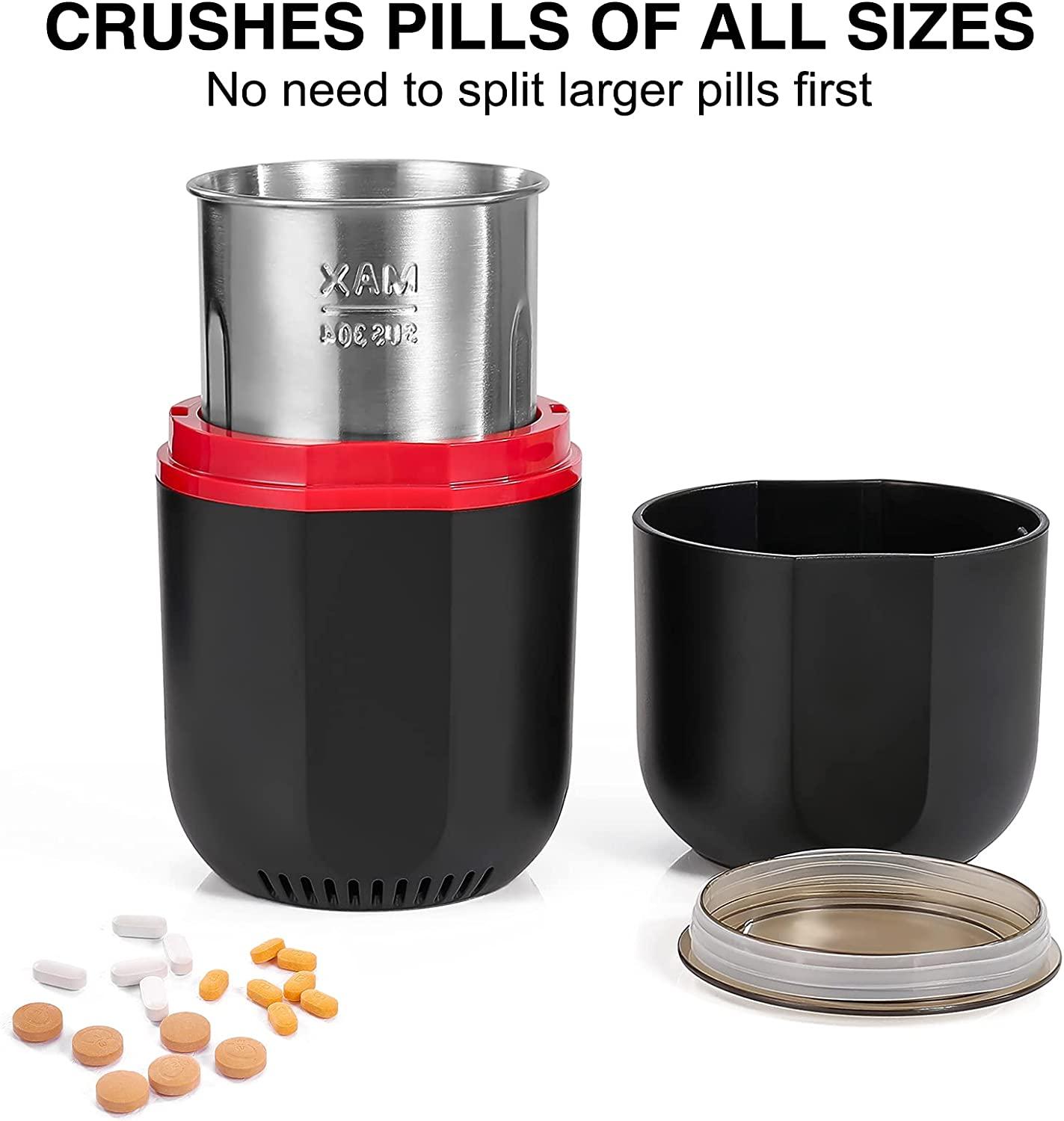 Electric Pill Crusher Grinder - Fine Powder Pulverizer for Medication ...