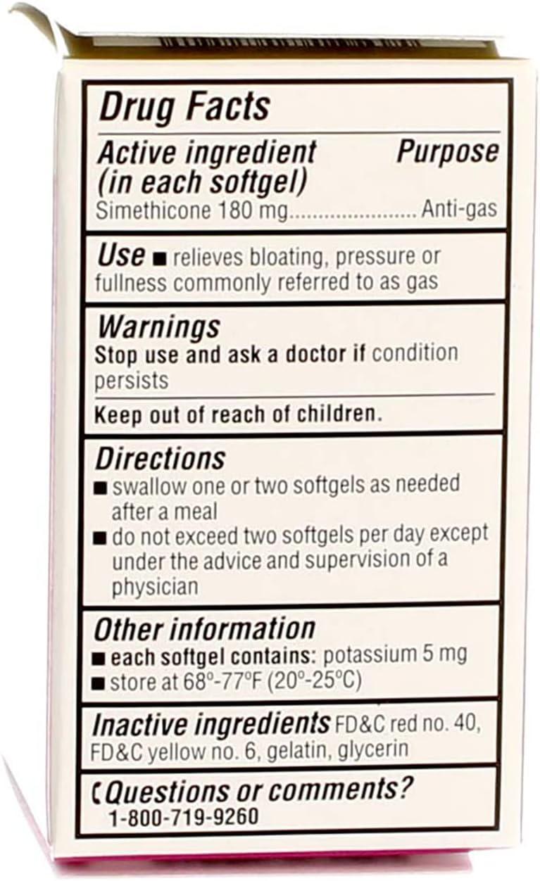 Gas Relief Ultra Strength Softgels - Fast Gas Relief with Powerful ...