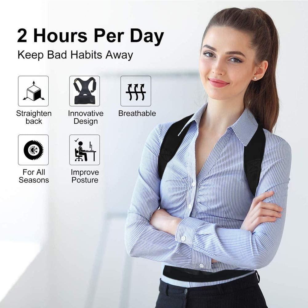 Thoracic Back Brace Posture Corrector - Magnetic Support for Neck ...