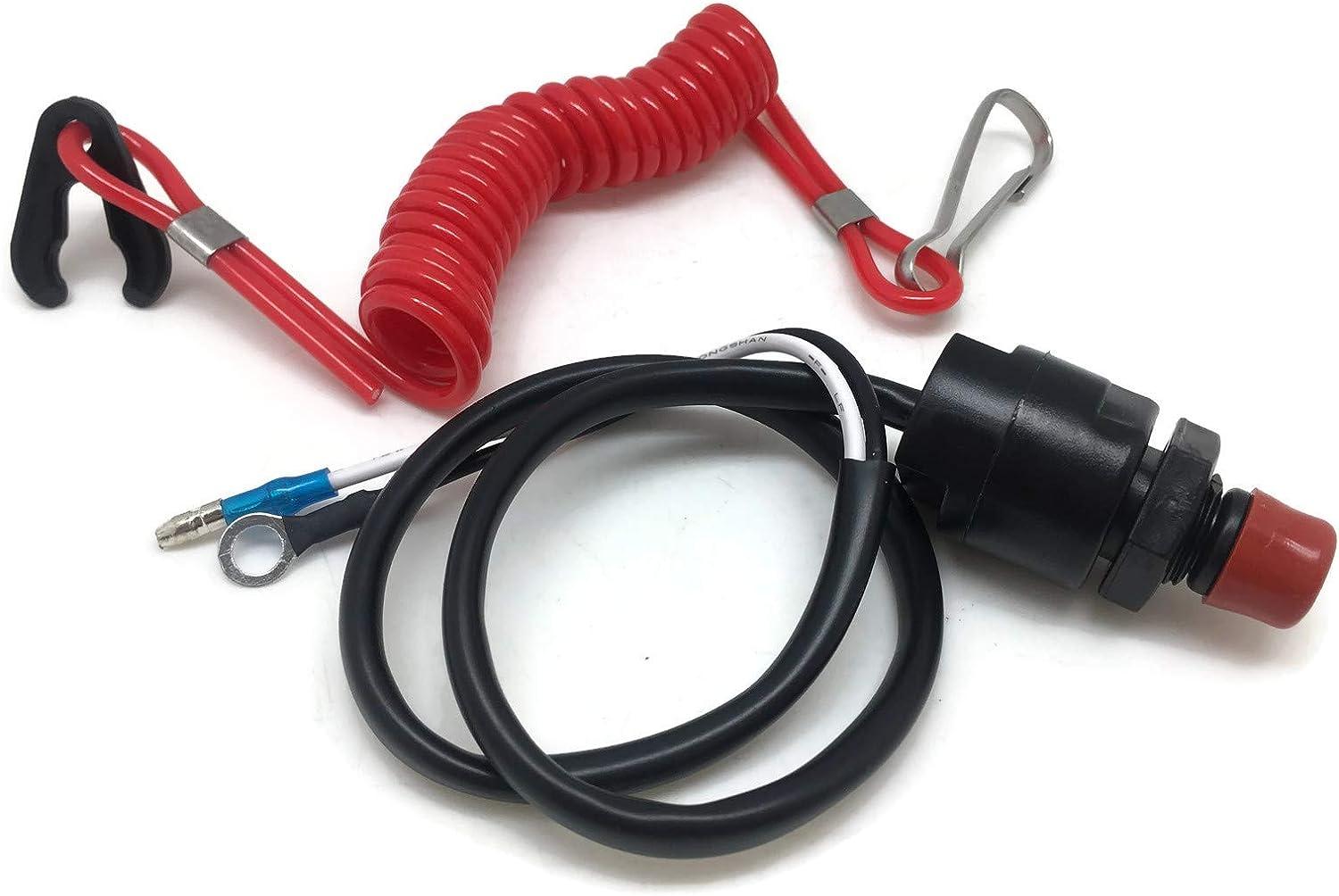 Boat Motor Engine Kill Stop Switch & Safety Lanyard 6E9-82575-09 18 ...