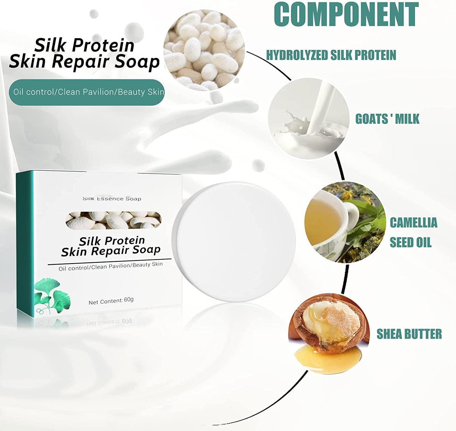Collagen Milk & Silk Protein Soap for Exfoliating, Brightening, and ...