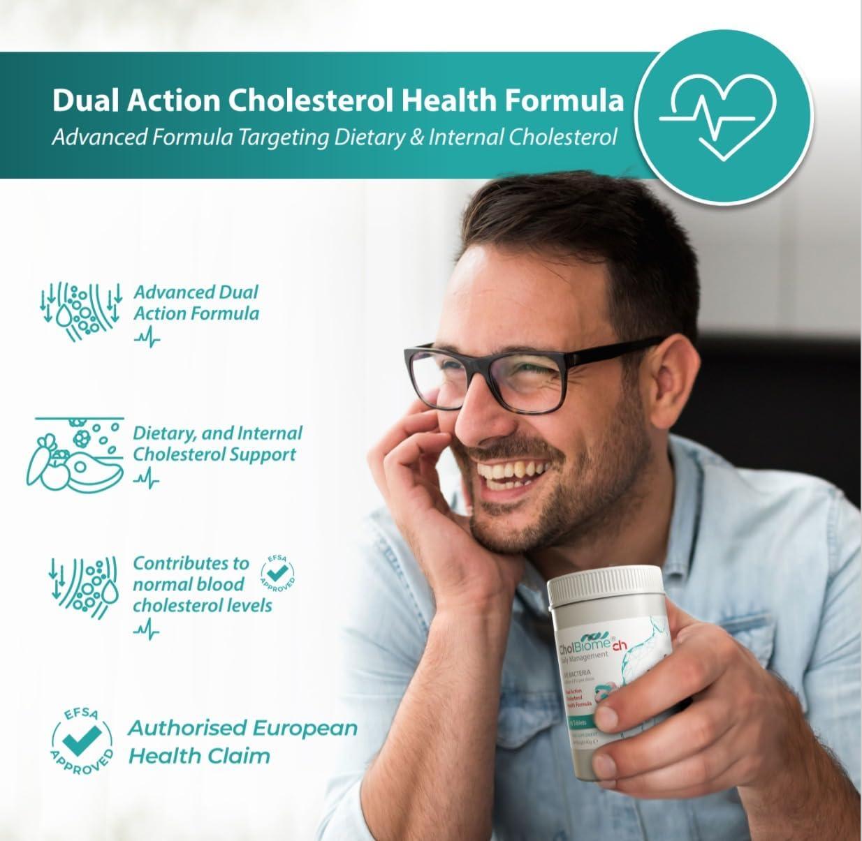 CholBiomeCH Probiotic Supplement 4 Billion CFU Dual Action Cholesterol ...