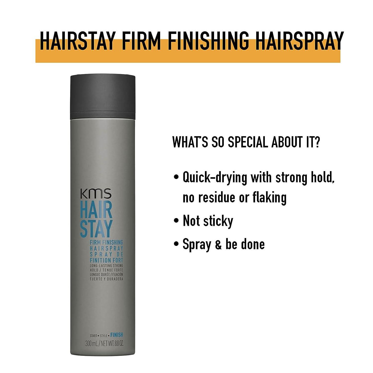 KMS HAIRSTAY Firm Finishing Spray 8.8 oz - Long-lasting Hold for ...
