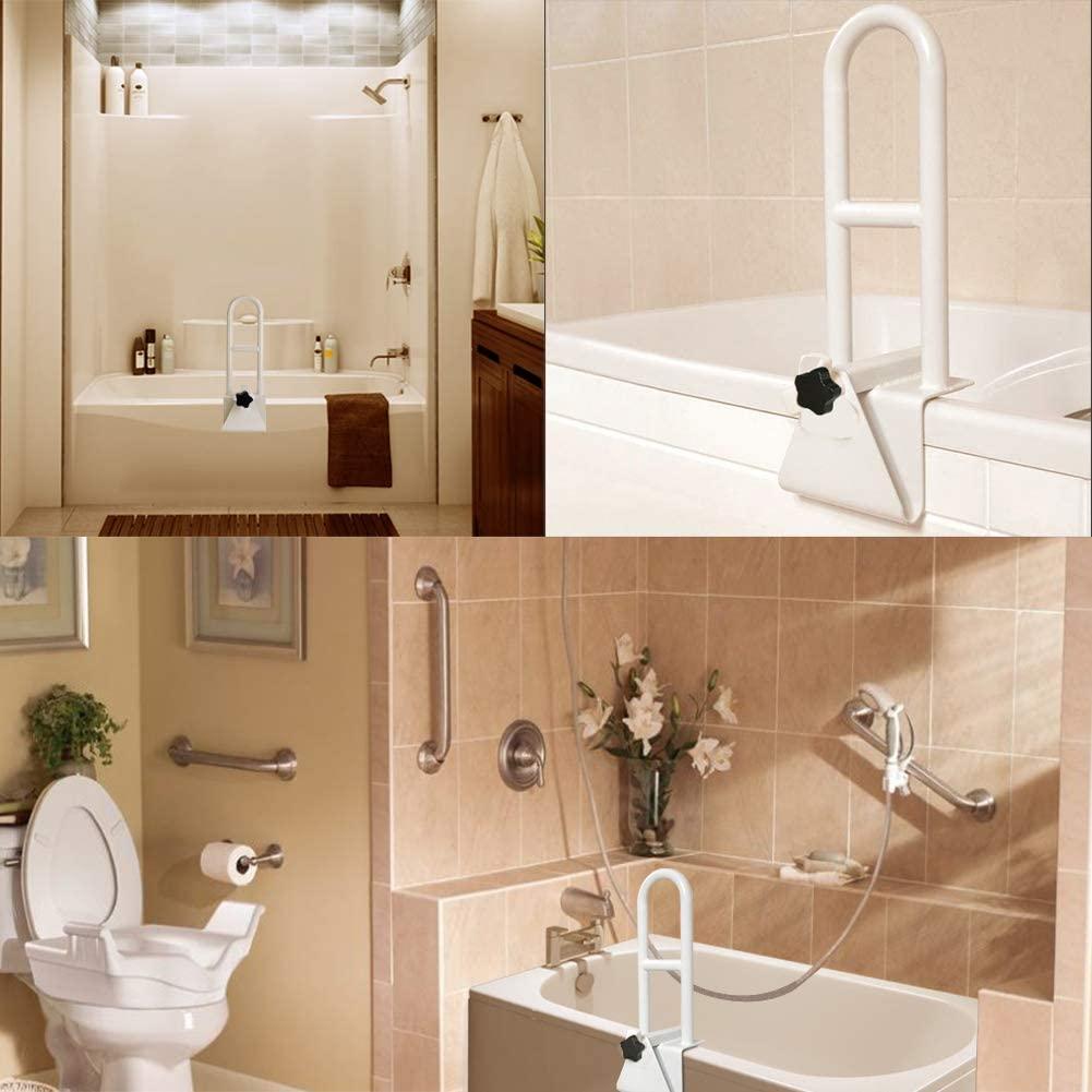 KXT Premium Bathroom Tub Safety Rail for Seniors | Clamp Railing Bath ...