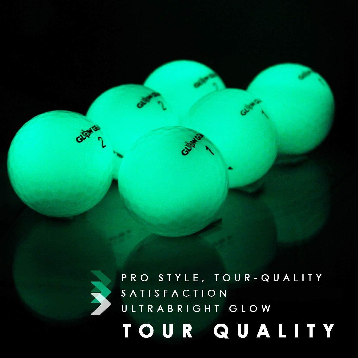 GlowGear Golf - GlowV1 Night Golf Balls with UV Flashlight Glow in The ...