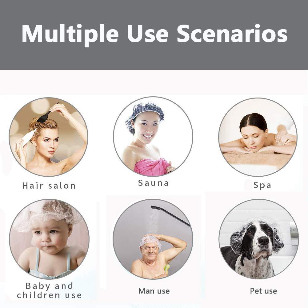 100 Disposable Waterproof Shower Hoods | Hair Protection for Salon Spa ...