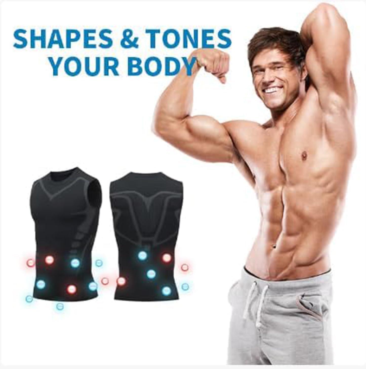 EXPECTSKY Ionic Shaping Vest - Men's Gynecomastia Compression Top for a ...
