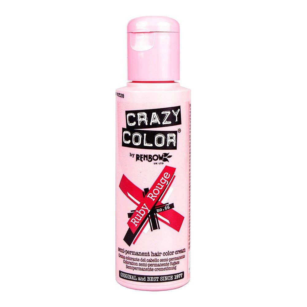 Buy 2x Crazy Color Semi-Permanent Hair Color - Ruby Rouge 100ml ...