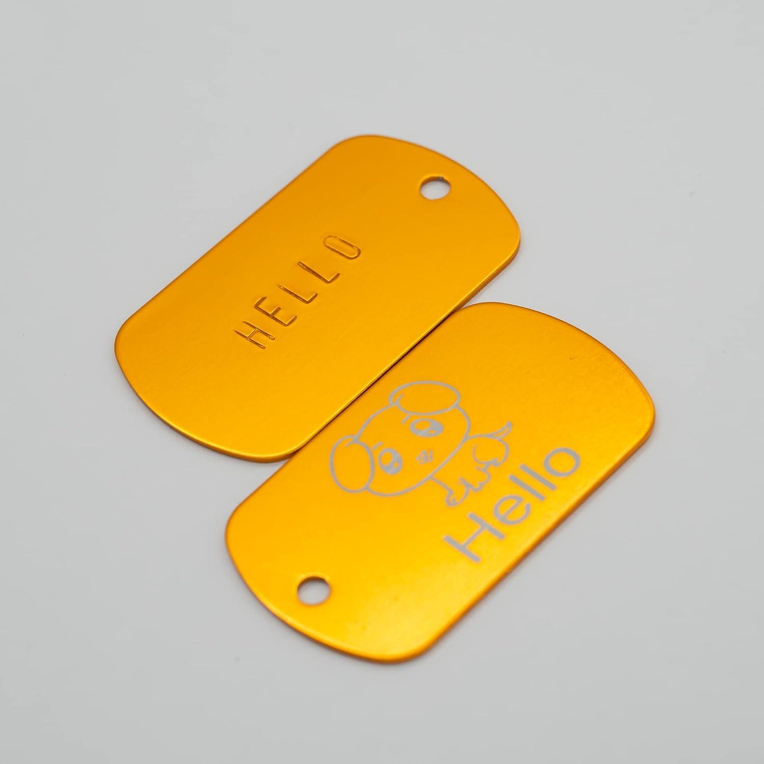 StayMax Anodized Aluminum Engraving Blank Tags - 50 Pack (Black) | Buy ...