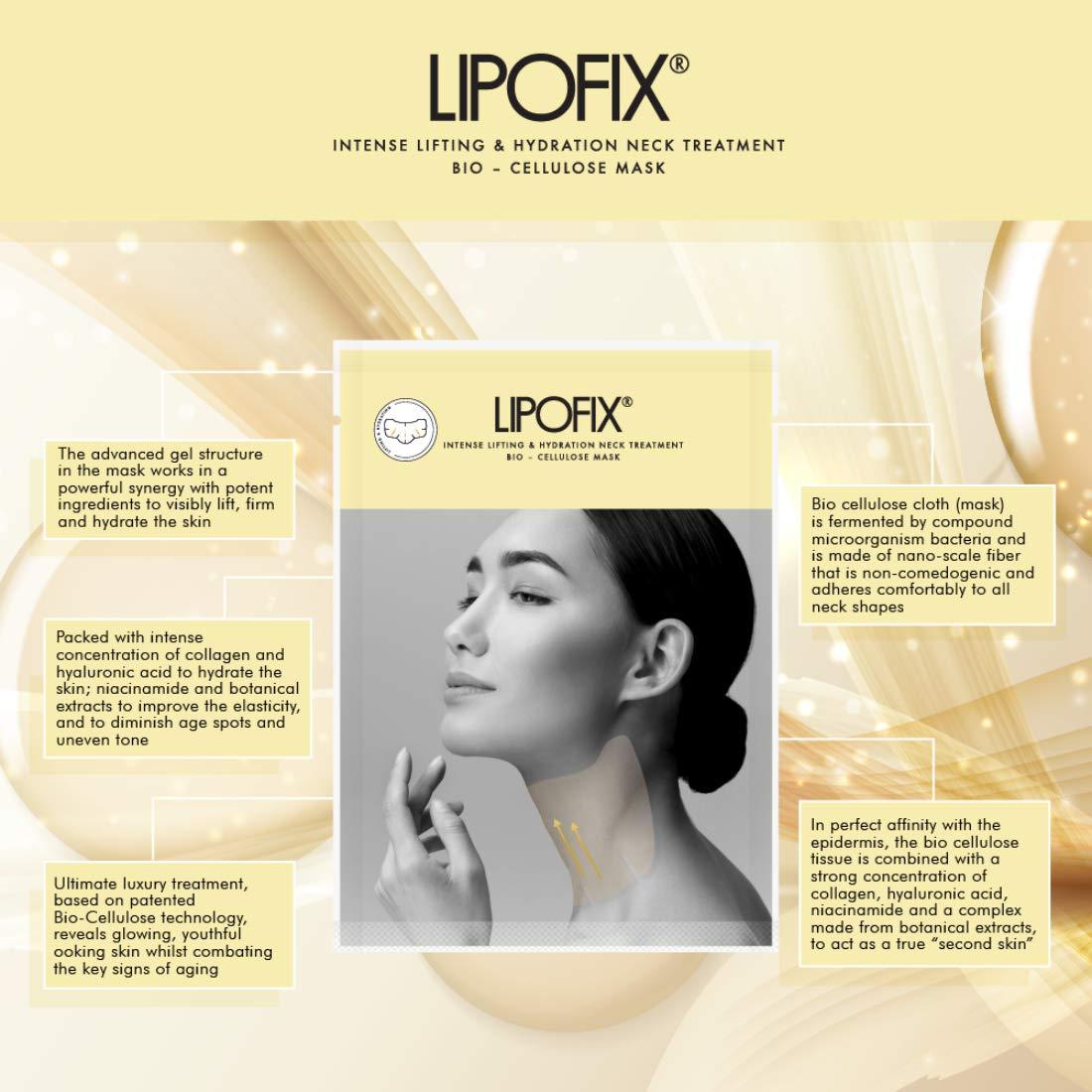 LIPOFIX Neck Lifting Bio-Cellulose Mask - Hydrating Firming Treatment ...