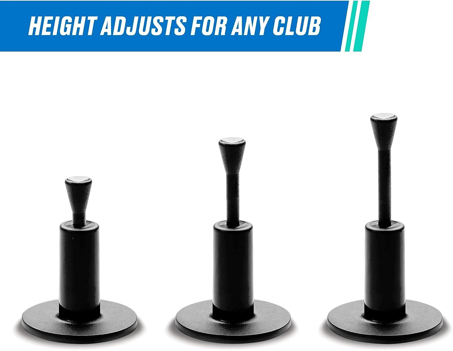 Fiberbuilt Adjustable Golf Tee - Premium Driving Range Mat Tees for Practice Net or Simulator ...