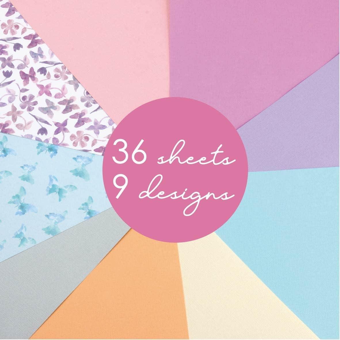 12x12 Double Sided Solid Colored Paper Pad Scrapbook Cardstock ...