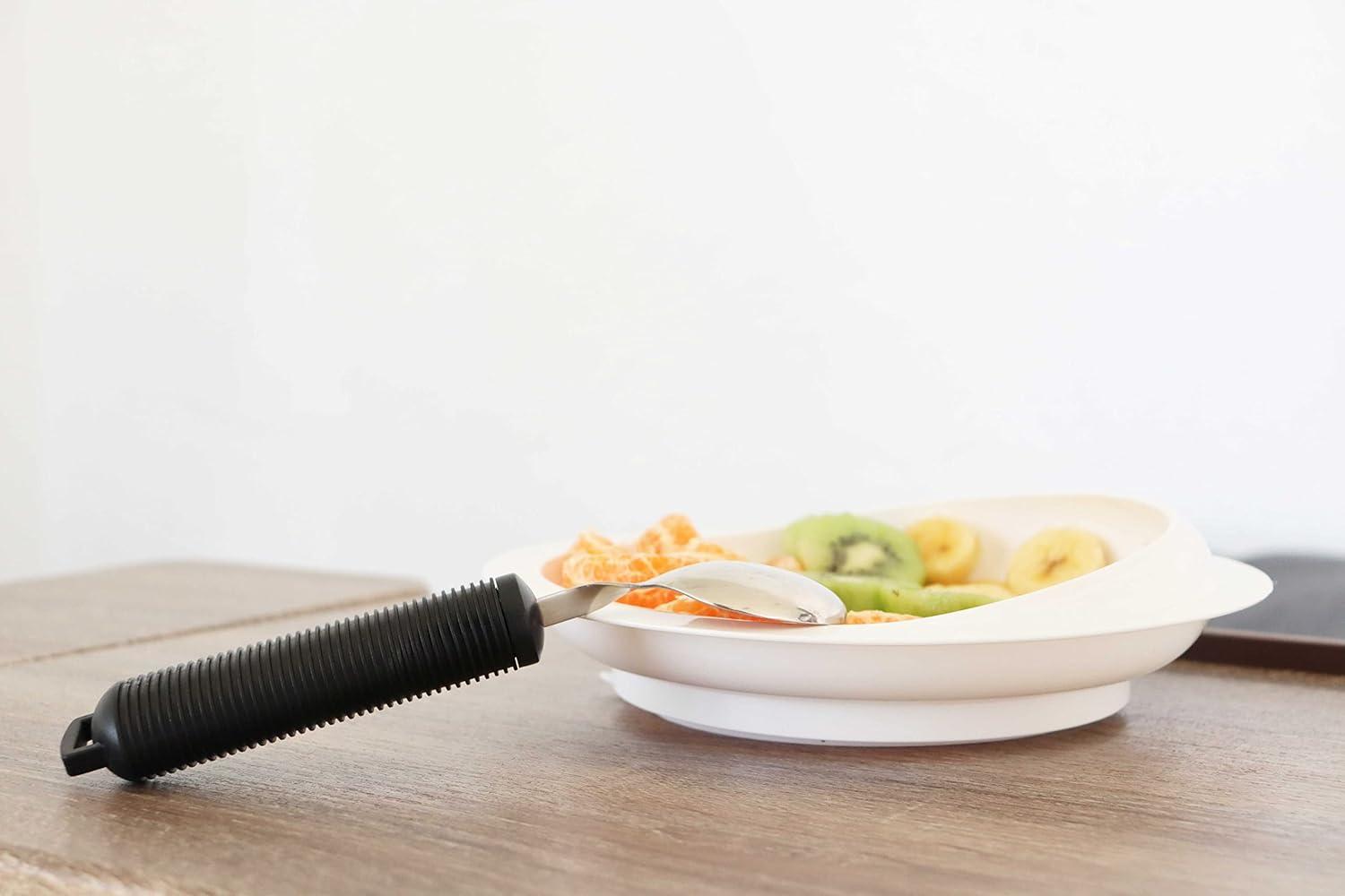 KMINA - Bendable Spoon for Elderly Curved Spoon with Grip Handle ...