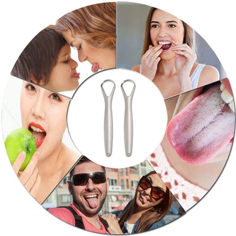 MEOOAWQI Metal Handle Tongue Scraper (2-Pack) - Stainless Steel ...