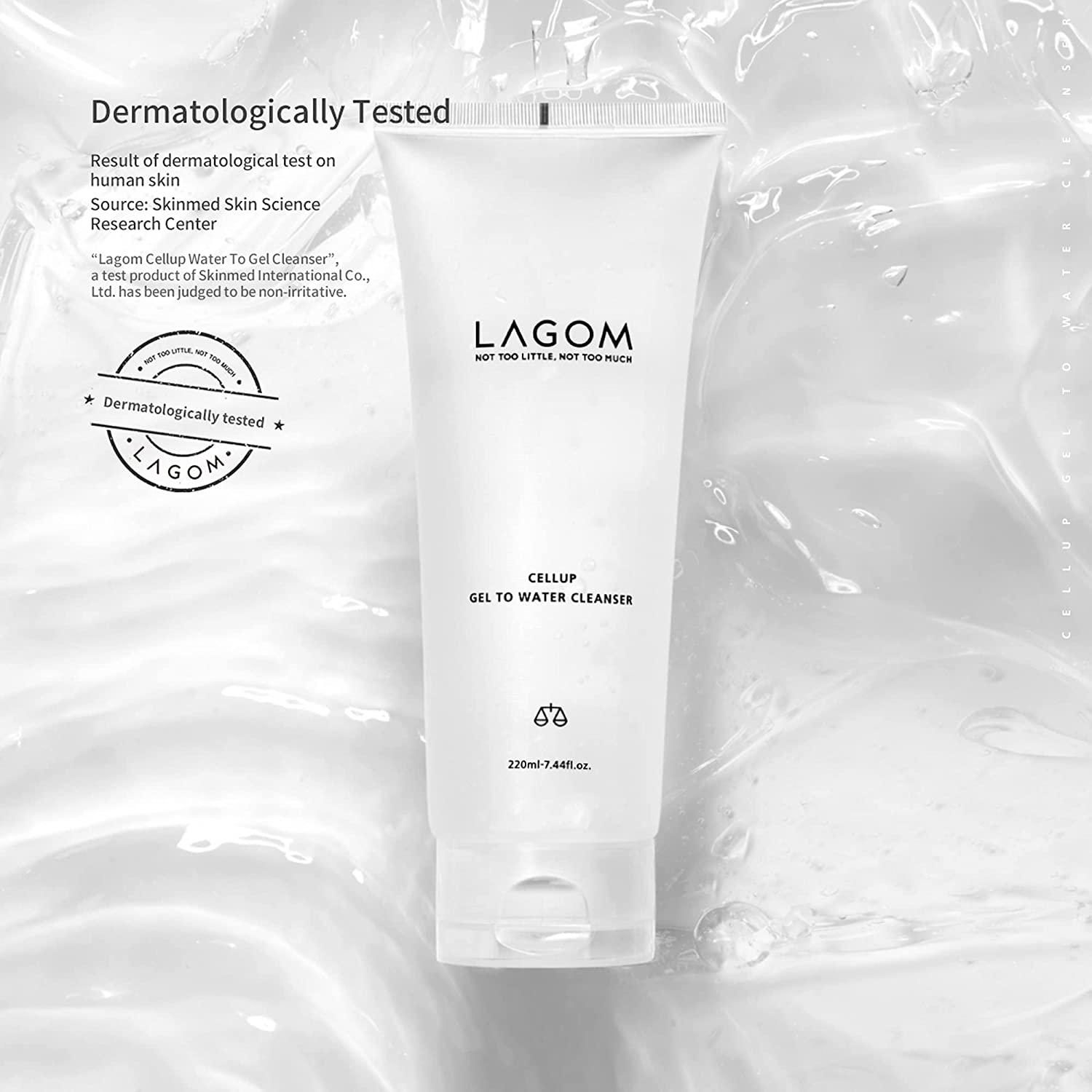 LAGOM Cellup Gel To Water Cleanser - Natural Vegan Daily Face Wash - Gentle Hydrating Herbal ...